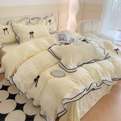 Cina Modello solido King Size Set di biancheria da letto per casa e camera da letto in vendita