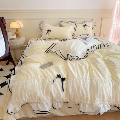 Cina Modello solido King Size Set di biancheria da letto per casa e camera da letto in vendita