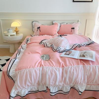 Cina Modello solido King Size Set di biancheria da letto per casa e camera da letto in vendita