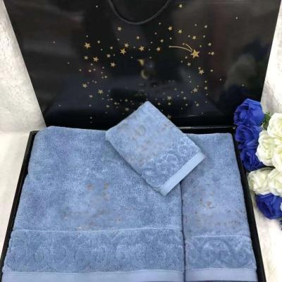 China Conjunto de toalhas de Jacquard personalizado para opções de cores personalizadas à venda
