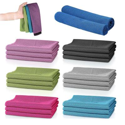 China Logo Rood Microfiber Sport Gym Instant Cooling Handdoek 30*100cm of maat Rood Kleur Te koop