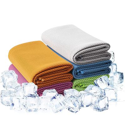 China Logo Rood Microfiber Sport Gym Instant Cooling Handdoek 30*100cm of maat Rood Kleur Te koop