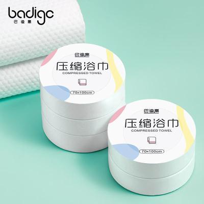 China Niet-geweven stoffen Wegwerpcompressed handdoek voor reizen Groot formaat bad katoenen tablet Te koop