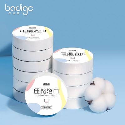 China Niet-geweven stoffen Wegwerpcompressed handdoek voor reizen Groot formaat bad katoenen tablet Te koop