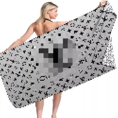 China Voorbeelden Quick Dry Microfiber Luxury Beach Towel met Custom Logo en rechthoekige vorm Te koop