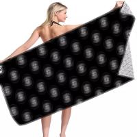 China Samples Quick Dry Microfiber Luxury Beach Towel with Custom Logo and Rectangle Shape for sale