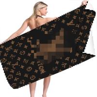 China Samples Quick Dry Microfiber Luxury Beach Towel with Custom Logo and Rectangle Shape for sale