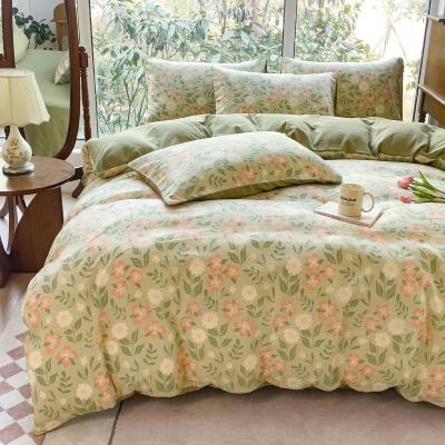 China Comfortabel gewassen katoen dubbele laag garen dekbed beddengoed set voor 2,0m bed Te koop