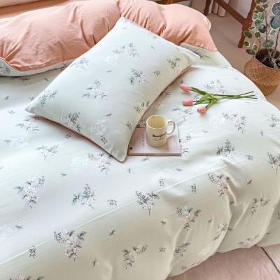 China Comfortabel gewassen katoen dubbele laag garen dekbed beddengoed set voor 2,0m bed Te koop