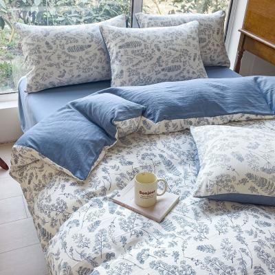 China Comfortabel gewassen katoen dubbele laag garen dekbed beddengoed set voor 2,0m bed Te koop