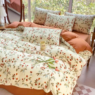 China Comfortabel gewassen katoen dubbele laag garen dekbed beddengoed set voor 2,0m bed Te koop