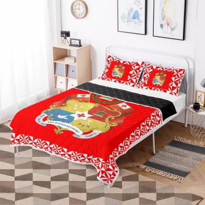 Cina Set di biancheria da letto per coperte di tribù polinesiana Red Tonga Design Comforter con riempimento di cotone in vendita