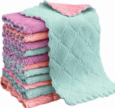 China Gebreide design micro-vezel reinigingsdoek voor het huis kit Lintvrij en multi-kleurig Te koop