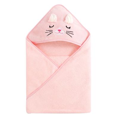 China House Cartoon Design Fluweel Hooded Baby Kids Baddoek met goede absorptie 80*80cm Te koop