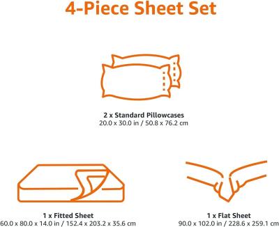 China Duurzaam micro-vezel 4 stuk bedden set met 14 inch diepe zakken Queen Black Solid Te koop