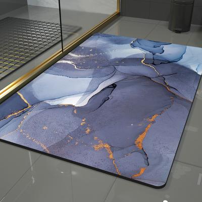 China Snel droog water stenen badmat met aangepaste kleur en absorberend hard douchemat Te koop