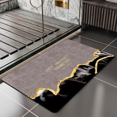 China Snel droog water stenen badmat met aangepaste kleur en absorberend hard douchemat Te koop
