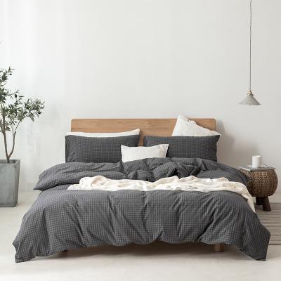 Cina Set di biancheria da letto di cotone lavato al 100%, manuale morbido, respirabile e resistente. in vendita