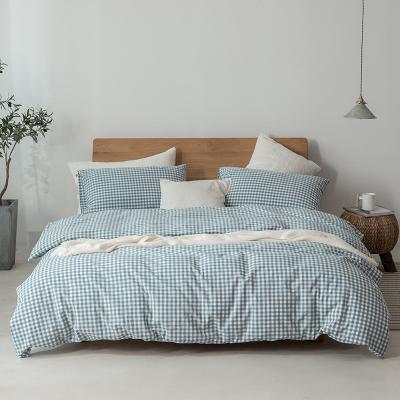 Cina Set di biancheria da letto di cotone lavato al 100%, manuale morbido, respirabile e resistente. in vendita