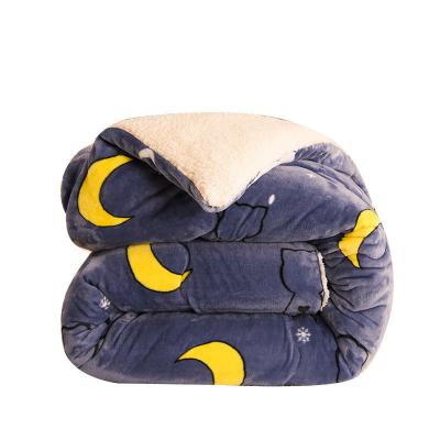 Cina Set di biancheria da letto di taglia personalizzata Spessore di velluto di agnello caldo con tessuto 100% poliestere in vendita