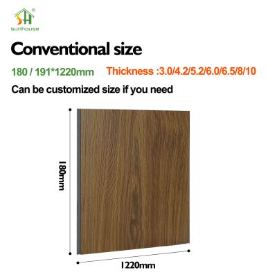 China 15mm SPC Click Flooring with Thermal Resistance 0.038㎡K/W and Sound Absorption 20db/21db for Modern Indoor Spaces for sale