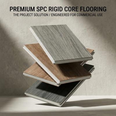 China OEM 4mm 5mm 6mm 8mm Wholesale SPC Vinyl Click Lock Flooring Rigid Core SPC Floor Plank With Wood Grain for Living Room for sale