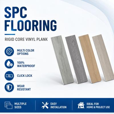 China Waterproof Fireproof Anti-Scratch SPC Vinyl Flooring with Custom Wear Layer Options for sale
