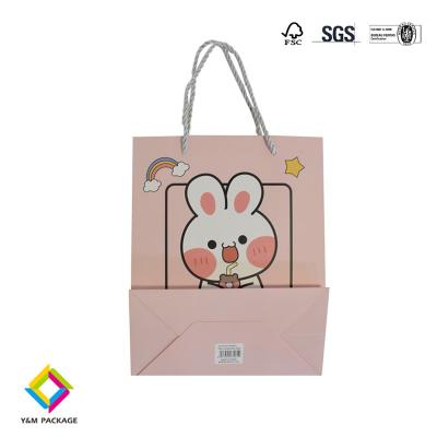 China Cute Animal Paper Bags With Handle Custom Printed Paperboard for sale