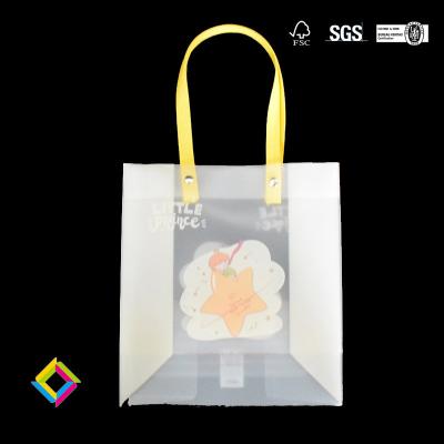 China Spot PP Plastic Handbag Frosted PVC Translucent Gift Bag Cosmetic Gift Advertising Tote Shopping for sale