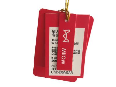 China OEM Custom Paper Hang Tags Custom Printed Hang Tags for sale