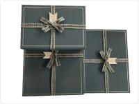 China Custom Intricately Patterned Rigid Paper Gift Box Set with Bow for Exquisite Gifts 28000 sqm Factory for sale