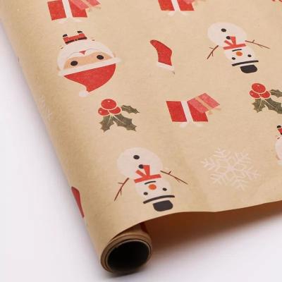 China Custom Printed Wrapping Paper Wrapping Paper Christmas Gift Packing copy paper roll for sale