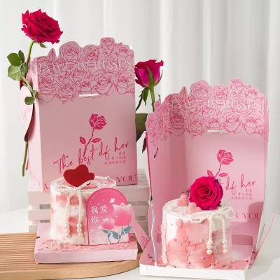 China Custom Order Accepted Large Cake Boxes with Customer-Selected Paper Thickness for sale