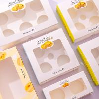 China Customizable Egg Tart Box Cake Packaging Boxes FSC Certified 500 MOQ for sale