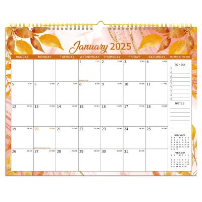 China Full Color Printing Custom Wall Calendar With Glossy Paper And Retangle Shape for sale