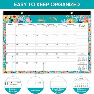 China Holidays Major US Holidays Marked Business Branded Custom Desk Calendars 12 X 12 Inches for sale