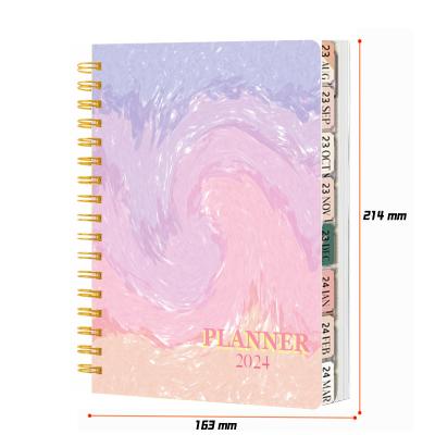 Lined Paper Type Spiral Hardcover Notebook in Customized Colour and Elegant Style for Business Meetings