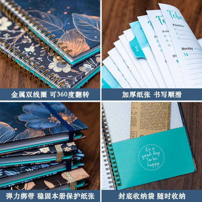 Side view of multiple stacked notebooks