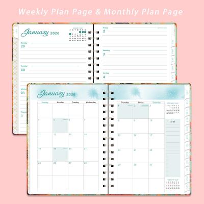 China Spiral Hardcover Notebook Page Size 5.8 X 8.3 Inches Binding Spiral Style Feature Artistic for sale