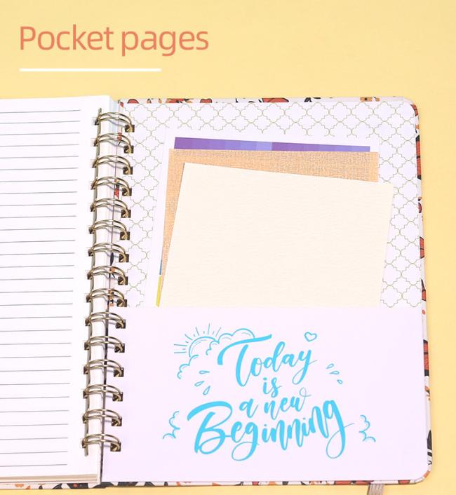 Spiral Hardcover Notebook open view