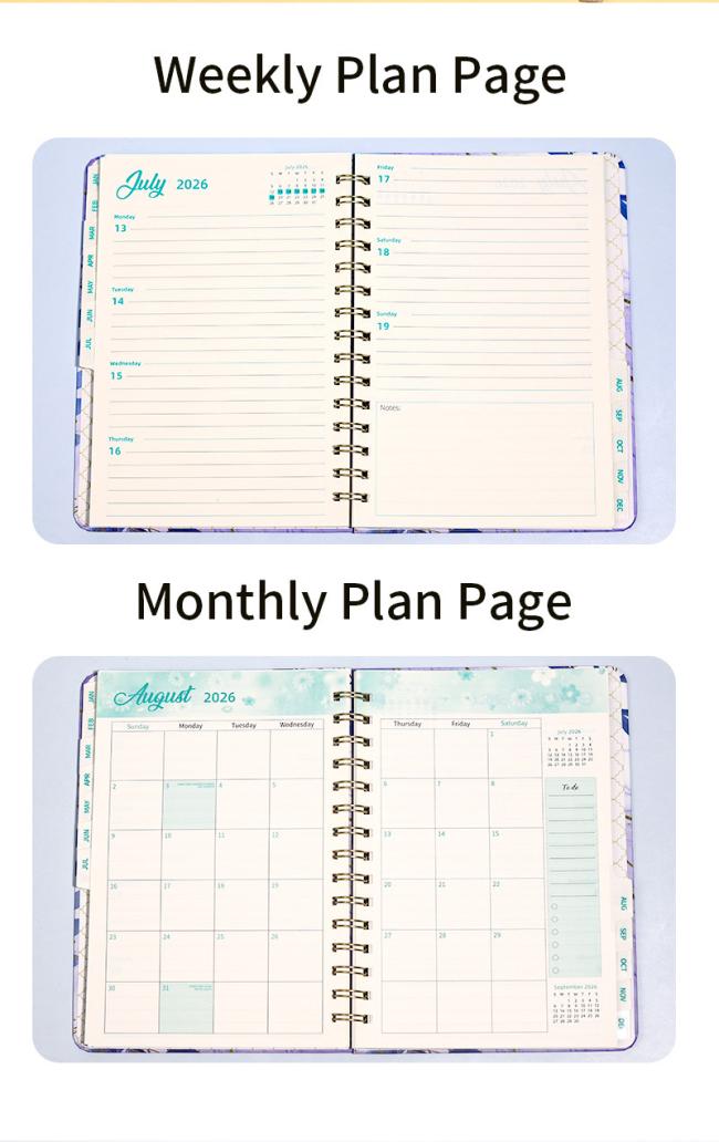 Spiral Hardcover Notebook side view