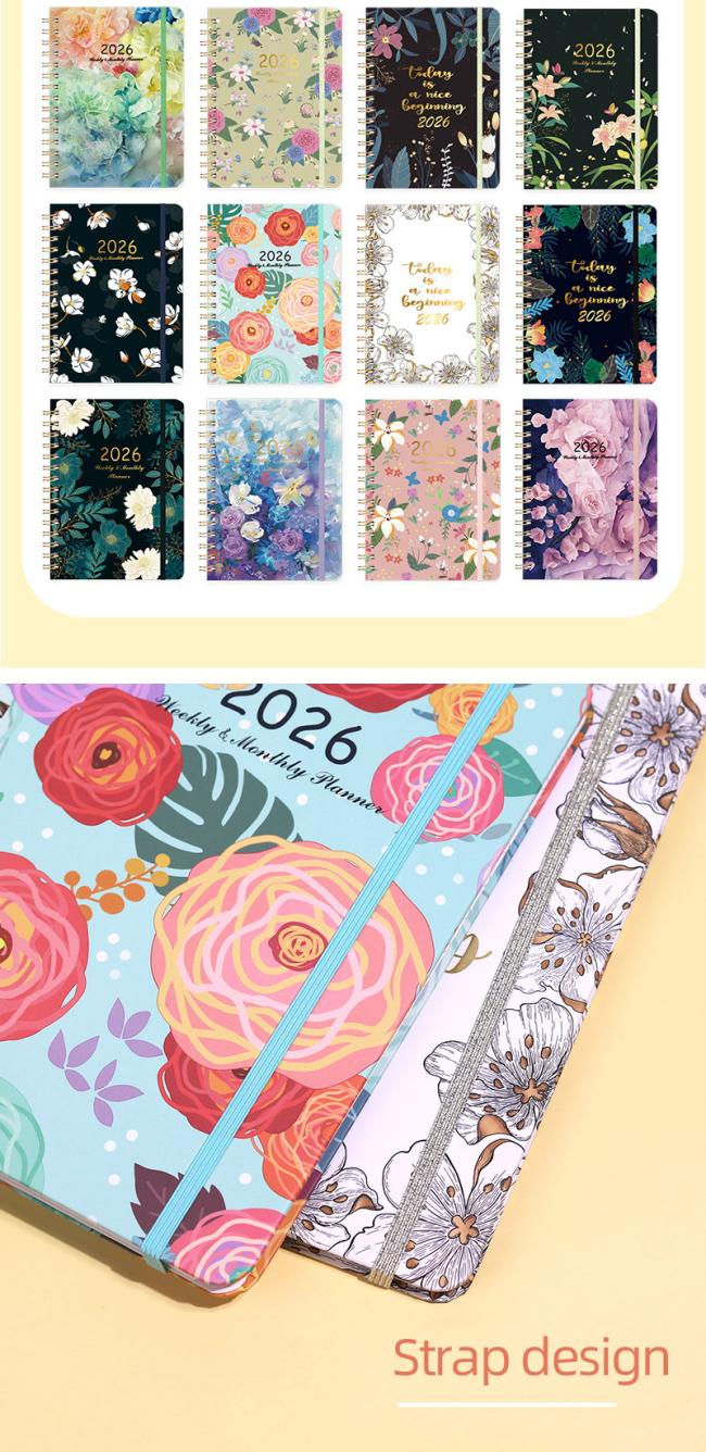 Spiral Hardcover Notebook - open view showing lined pages