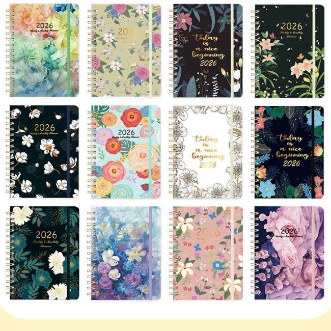 Spiral Hardcover Notebook with elastic closure