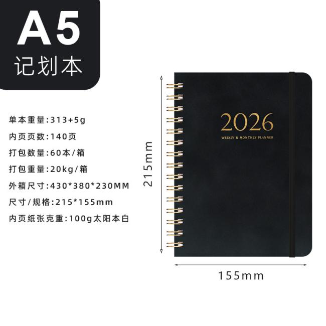 Spiral Hardcover Notebook writing demonstration