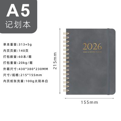 China Professional Spiral Hardcover Notebook with Hardcover Binding in Black for sale