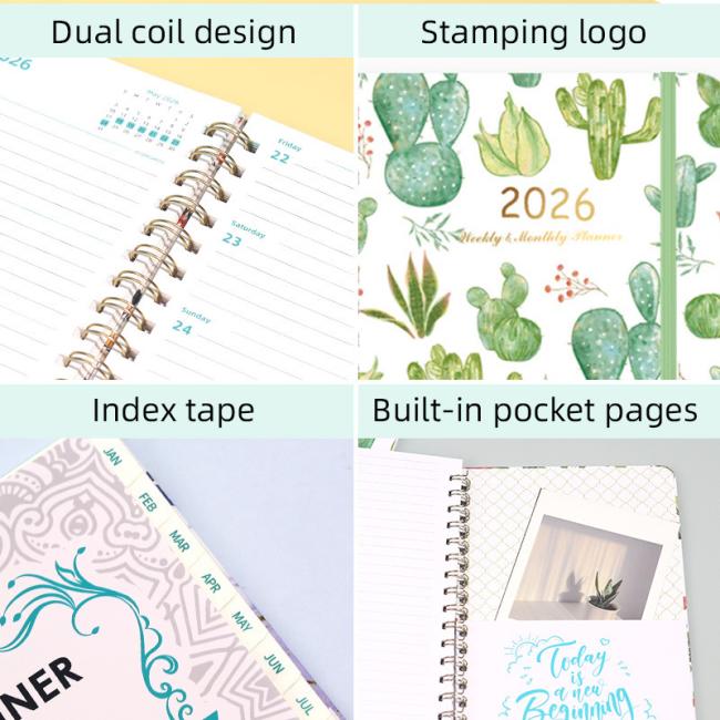 Spiral Hardcover Notebook side view