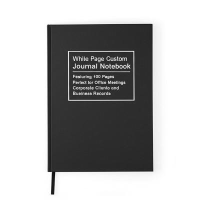 China White Page Custom Journal Notebook Featuring 100 Pages Perfect for Office Meetings Corporate Clients and Business Records for sale