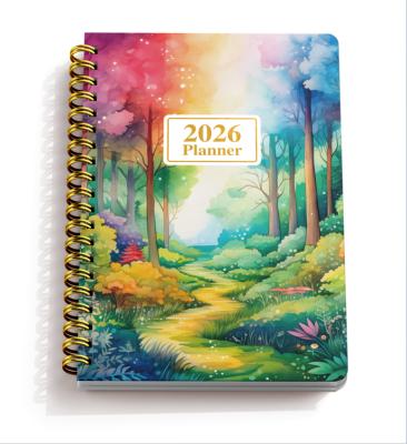China Standard Spiral Hardcover Notebook Black Cover 100 Pages Suitable for Office Meetings School Classes and Personal Journals for sale