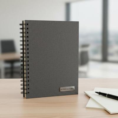 China Lined Spiral Hardcover Notebook 05 pounds sturdy binding ideal for business meetings and daily journaling no pocket design for sale