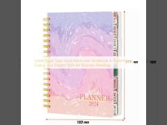 Lined Paper Type Spiral Hardcover Notebook in Customized Colour and Elegant Style for Business Meetings
